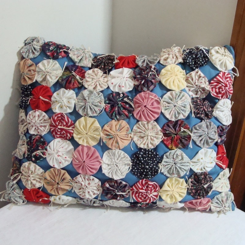 Yo Yo Pillow - Etsy