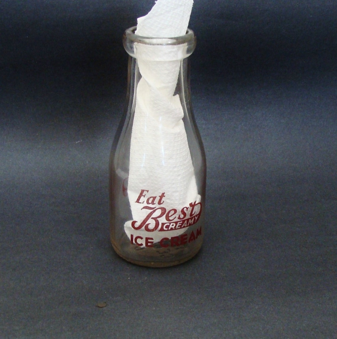 Vintage Pint Size Milk Bottle - Drink Best Milk & Eat Best Ice Cream - Etsy