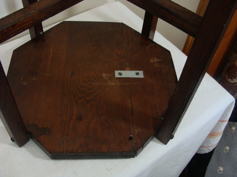 Vintage Mission Oak Tall Plant Stand With Shelf - Arts & Crafts Stand ...