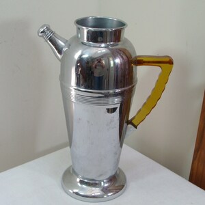 Vintage Chrome Plated Keystone Ware Cocktail Shaker With Tortoise Shell ...