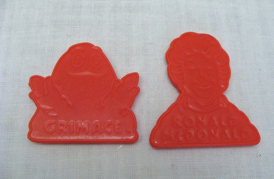 Vintage Set of 2 Mcdonalds Cookie Cutters - Ronald Mcdonald & Grimace ...