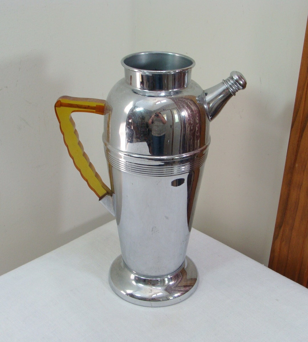 Vintage Chrome Plated Keystone Ware Cocktail Shaker With Tortoise Shell ...