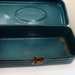 Vintage Teal Blue Metal Tool Box - Etsy