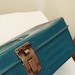 Vintage Teal Blue Metal Tool Box - Etsy
