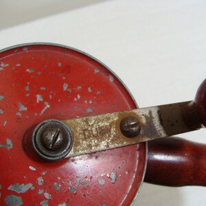 Vintage Red Hand Held Crank Drill - Etsy