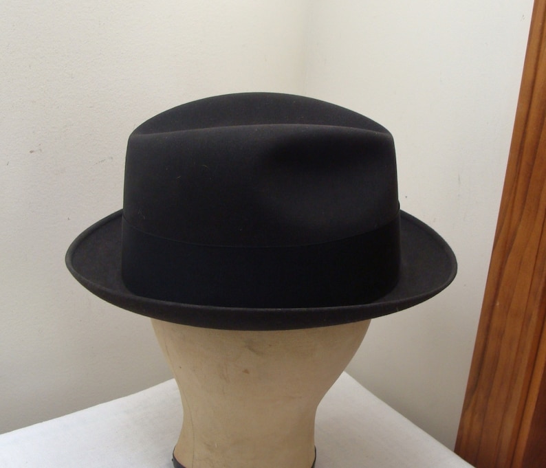 Vintage Knox Black Mens Fedora in Hatbox - Etsy
