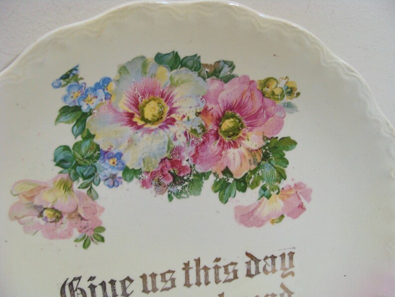 Vintage Give Us This Day Our Daily Bread Plate DE Mcnicol | Etsy