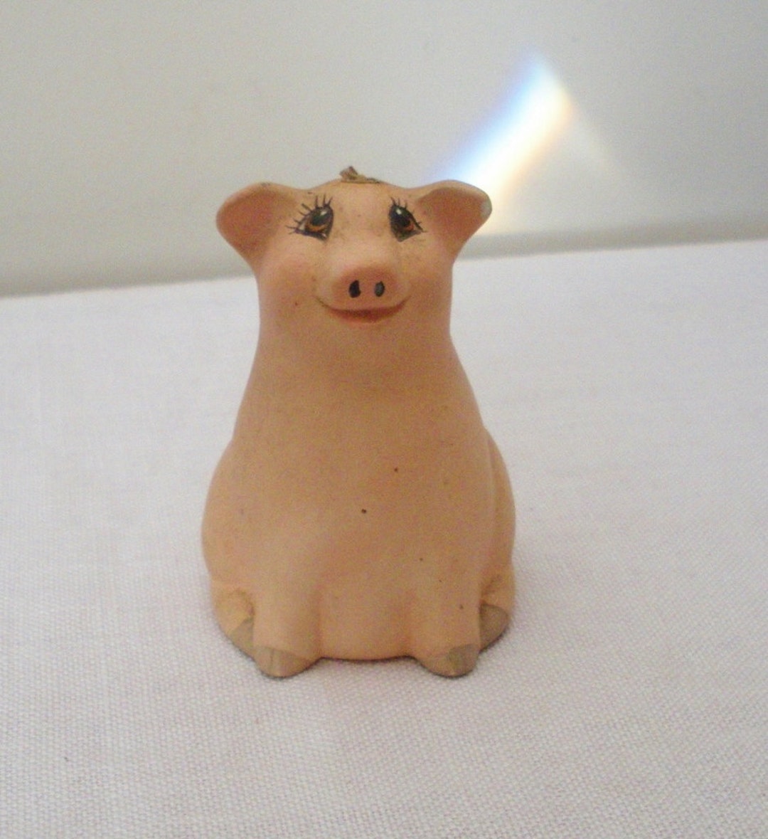 Vintage Clay Pig Bell With Bucket Clapper - Pottery Pig - Etsy