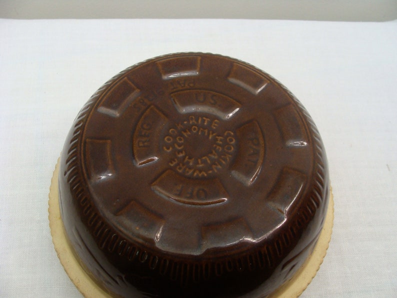 Vintage Stoneware Brown Leaf Bowl Cook-rite Cookware - Etsy