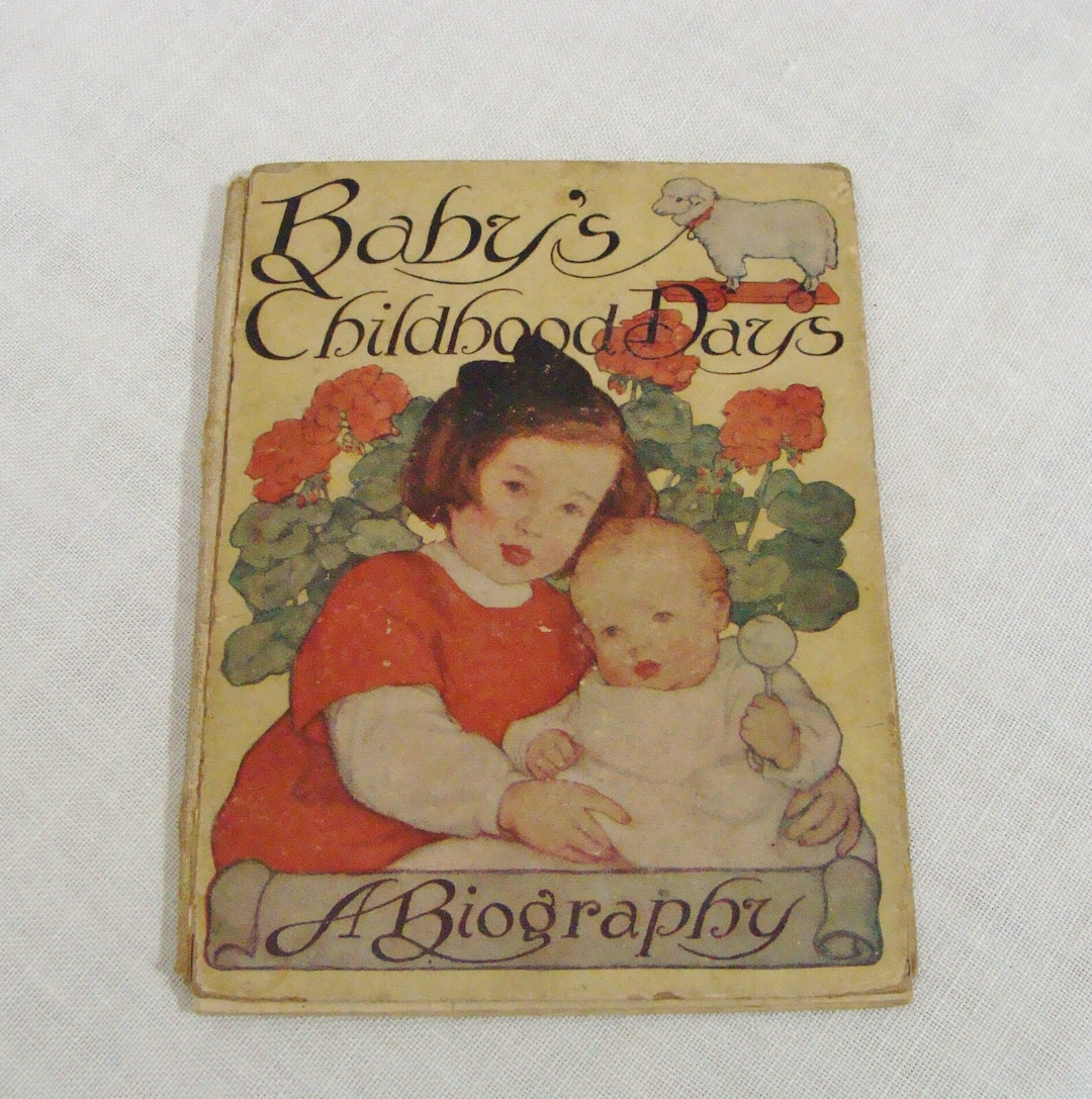 Vintage Antique Baby Book With Photos - Babys Childhood Days - Etsy