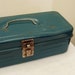 Vintage Teal Blue Metal Tool Box - Etsy
