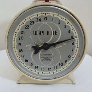 Vintage Way Rite Hanson Scale Red & White Kitchen Scale - Etsy