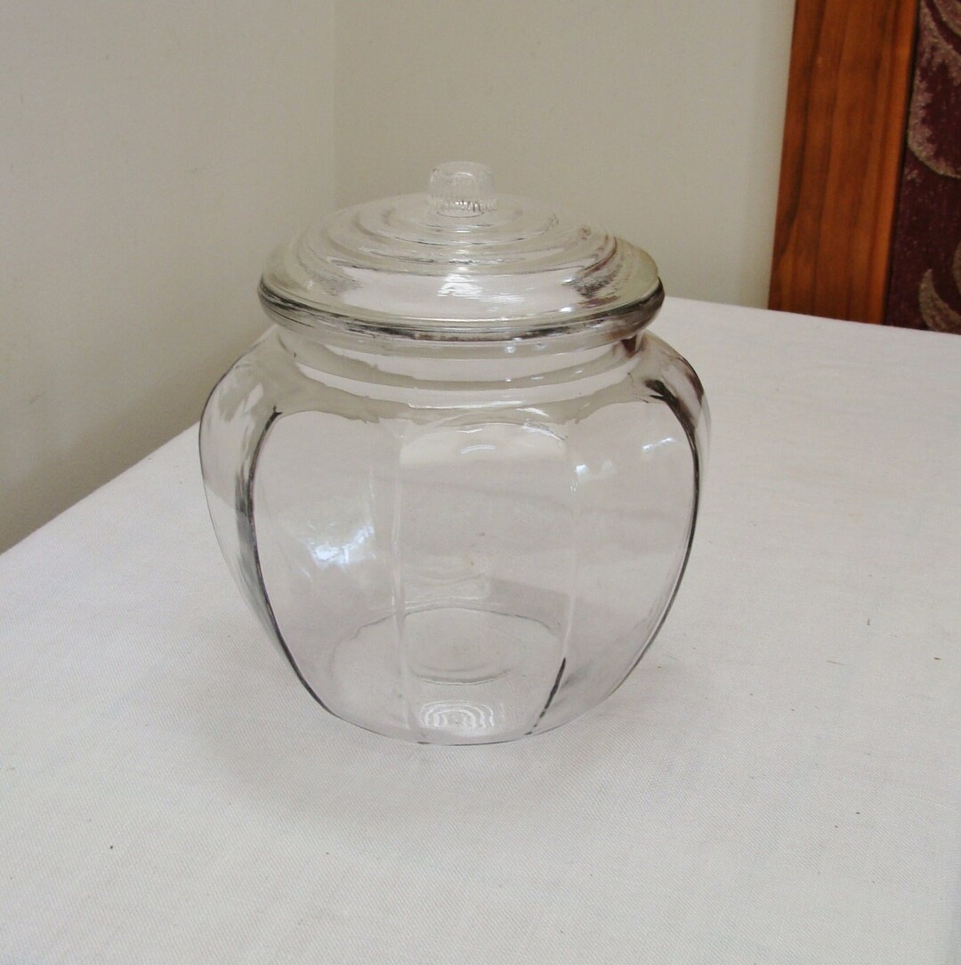 Vintage Antique Glass Store Counter Candy Jar - Cracker Jar - Etsy