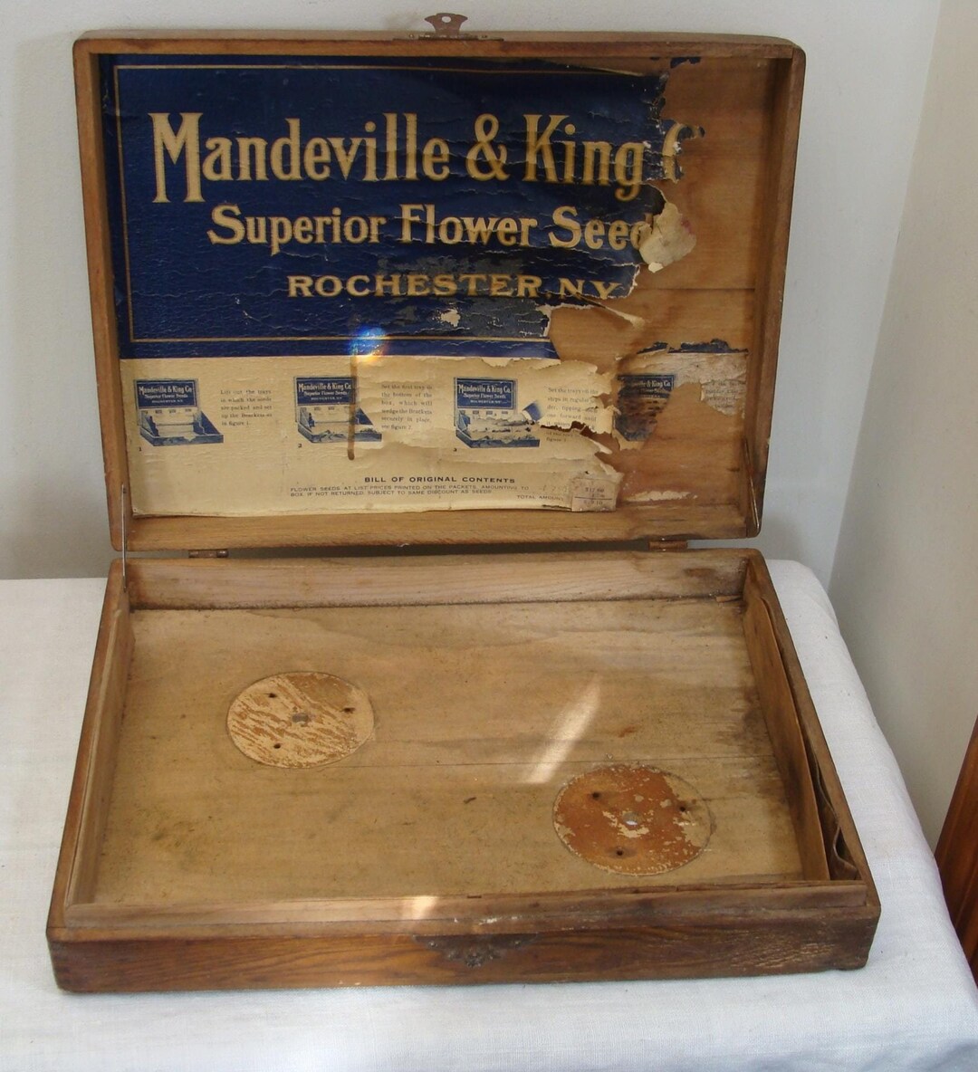 Vintage Mandeville & King Flower Seed Box Wood Box - Etsy