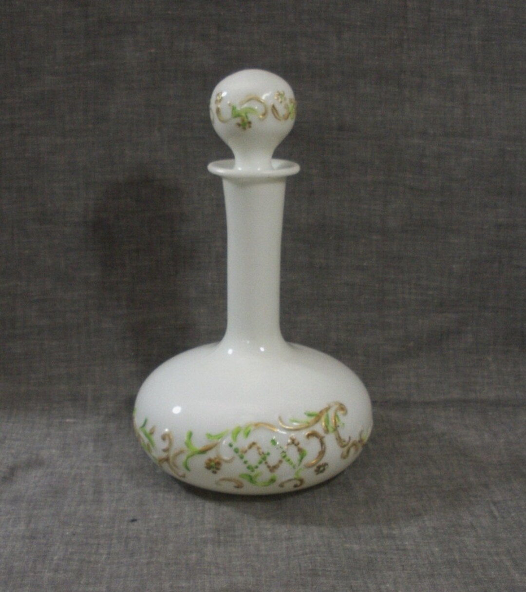 Vintage Antique Milk Glass Barber Bottle - Decanter Vanity Bottle - Etsy