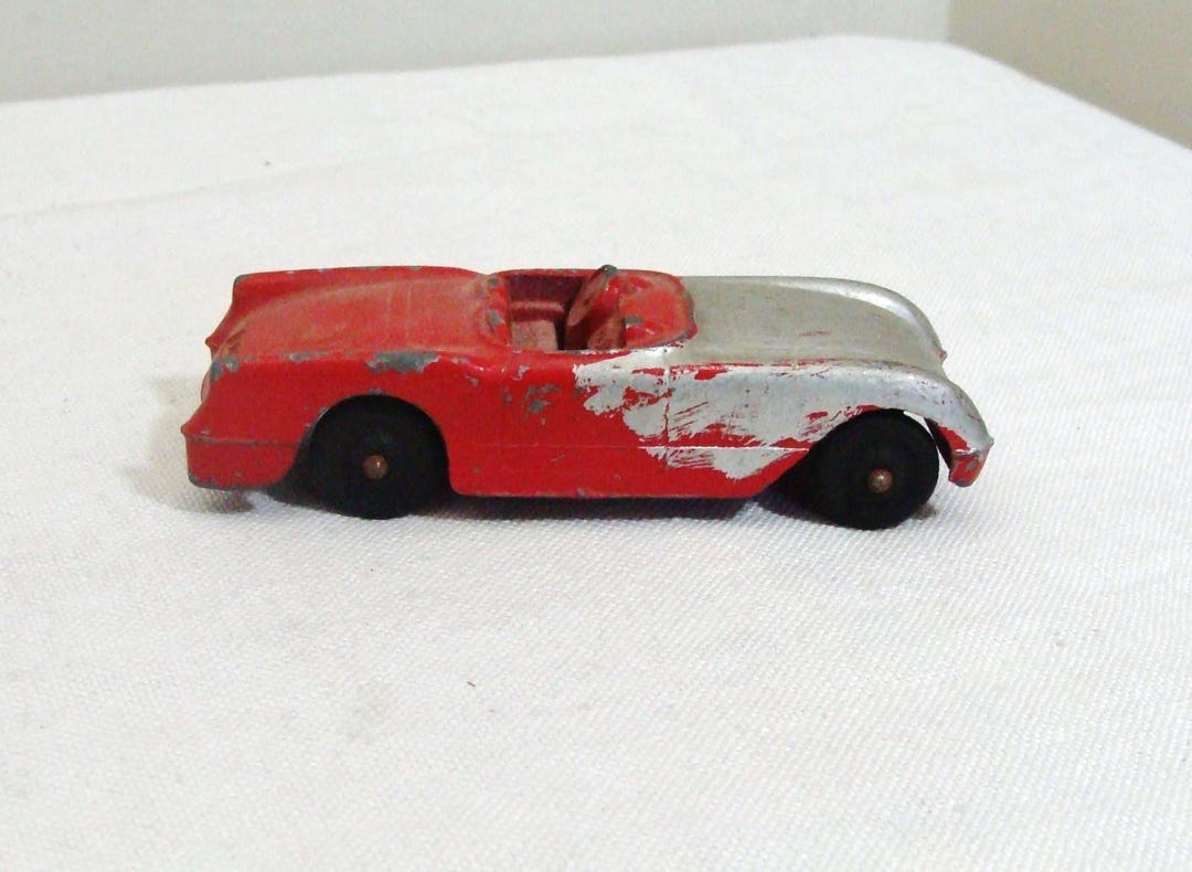 Vintage Tootsie Toy Red Corvette - Etsy