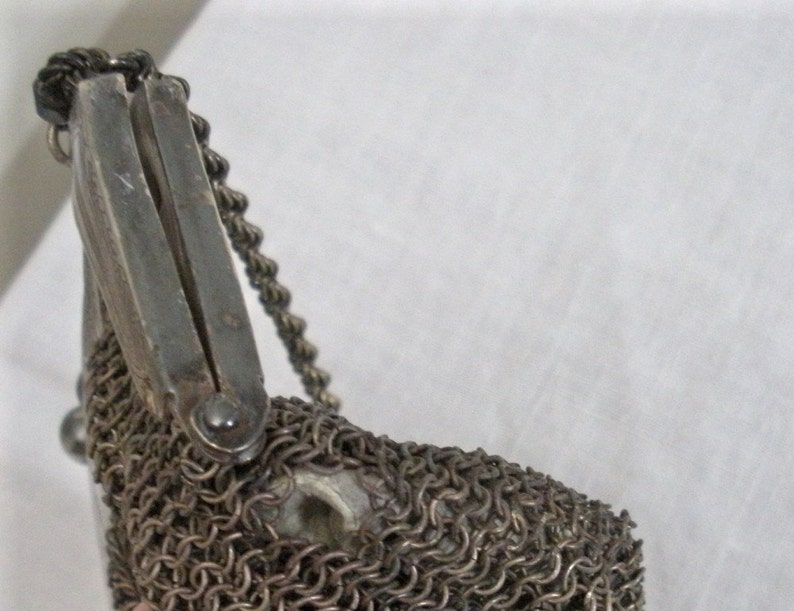 Antique German Silver Chain Mail Purse 1911 Link Bag - Etsy