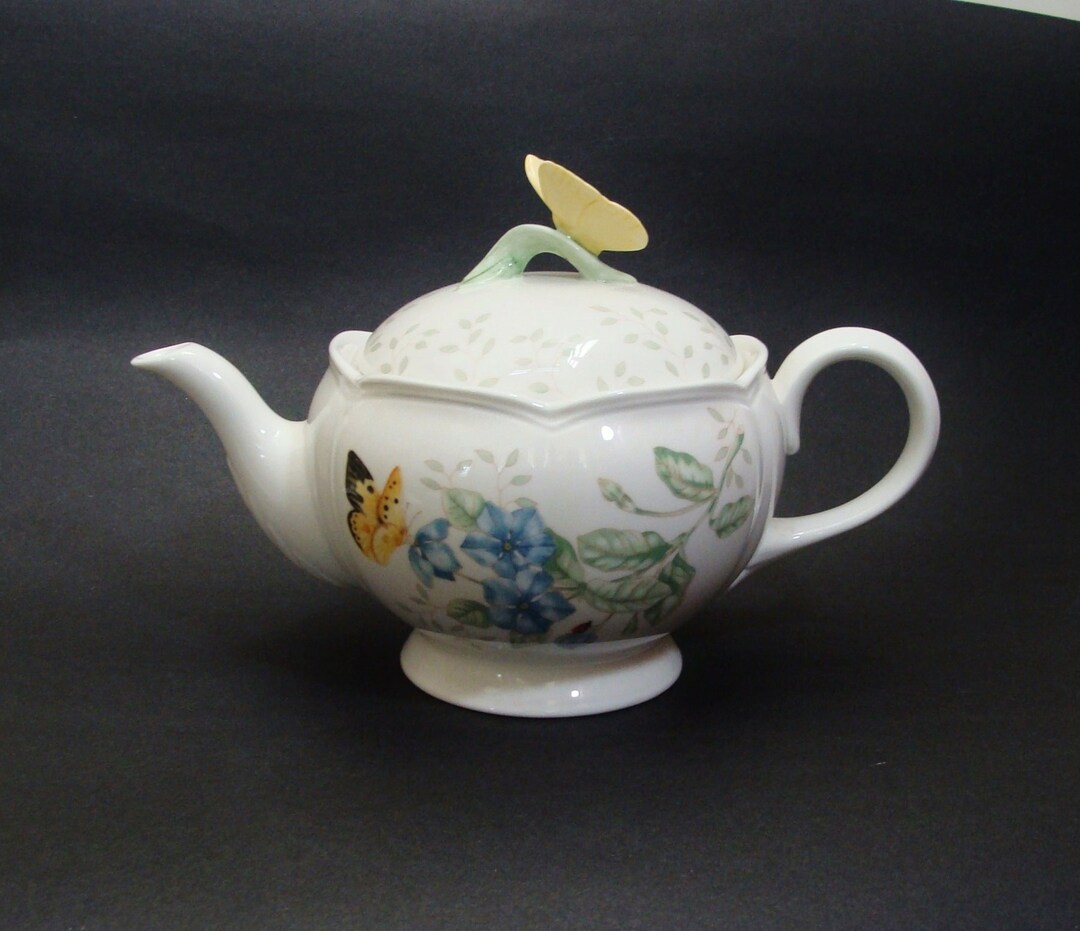 Vintage Lenox Butterfly Meadow Teapot - Louise Le Luyer - Etsy