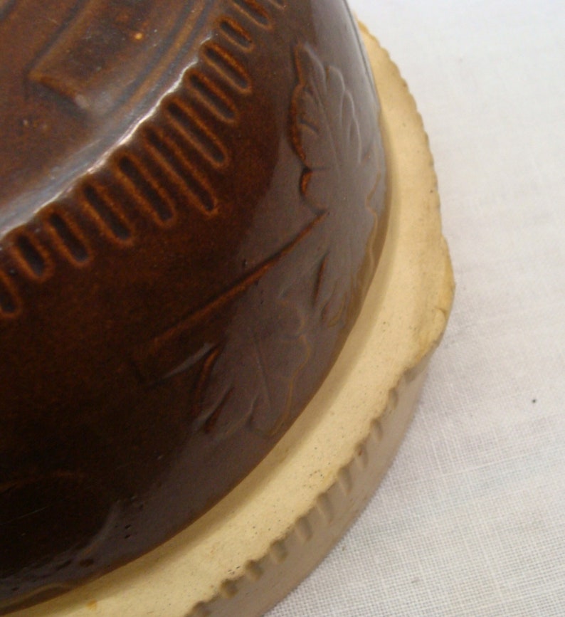 Vintage Stoneware Brown Leaf Bowl Cook-rite Cookware - Etsy