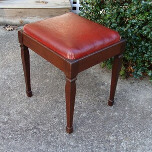 Vintage Red Leather Covered Singer Sewing Stool Lift Top for Storage - Etsy