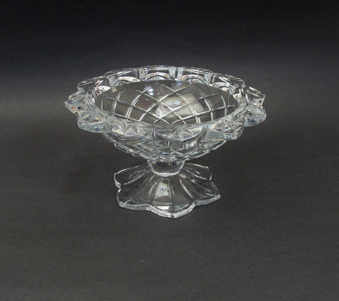 Vintage Polonia Lead Crystal Compote - 24% Pbo Made in Poland - Etsy