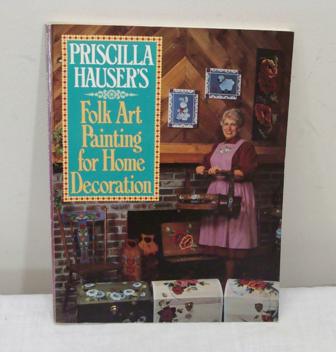 Vintage Priscilla Hauser Folk Art Painting for Home Decoration Paint ...