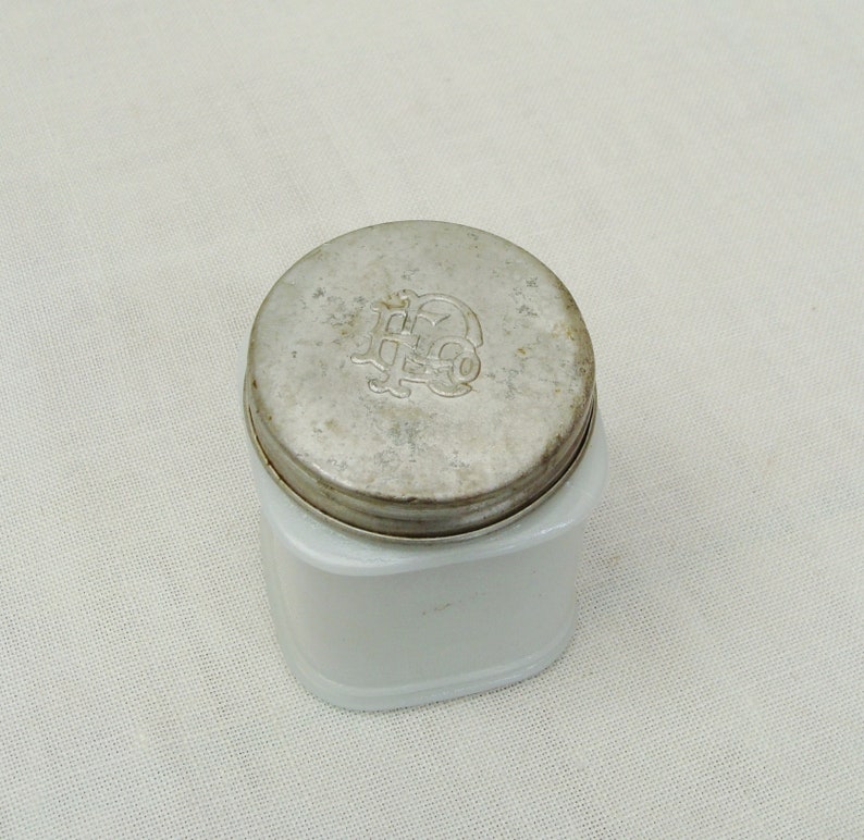 Vintage Milk Glass Cold Cream Jar - Etsy