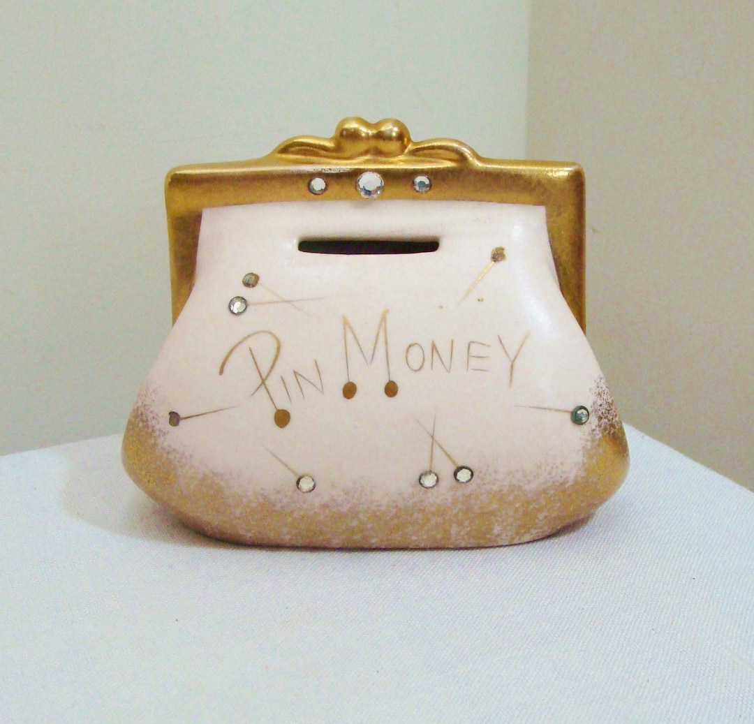 Vintage Pin Money Purse Bank - NS Gustin Co - Etsy