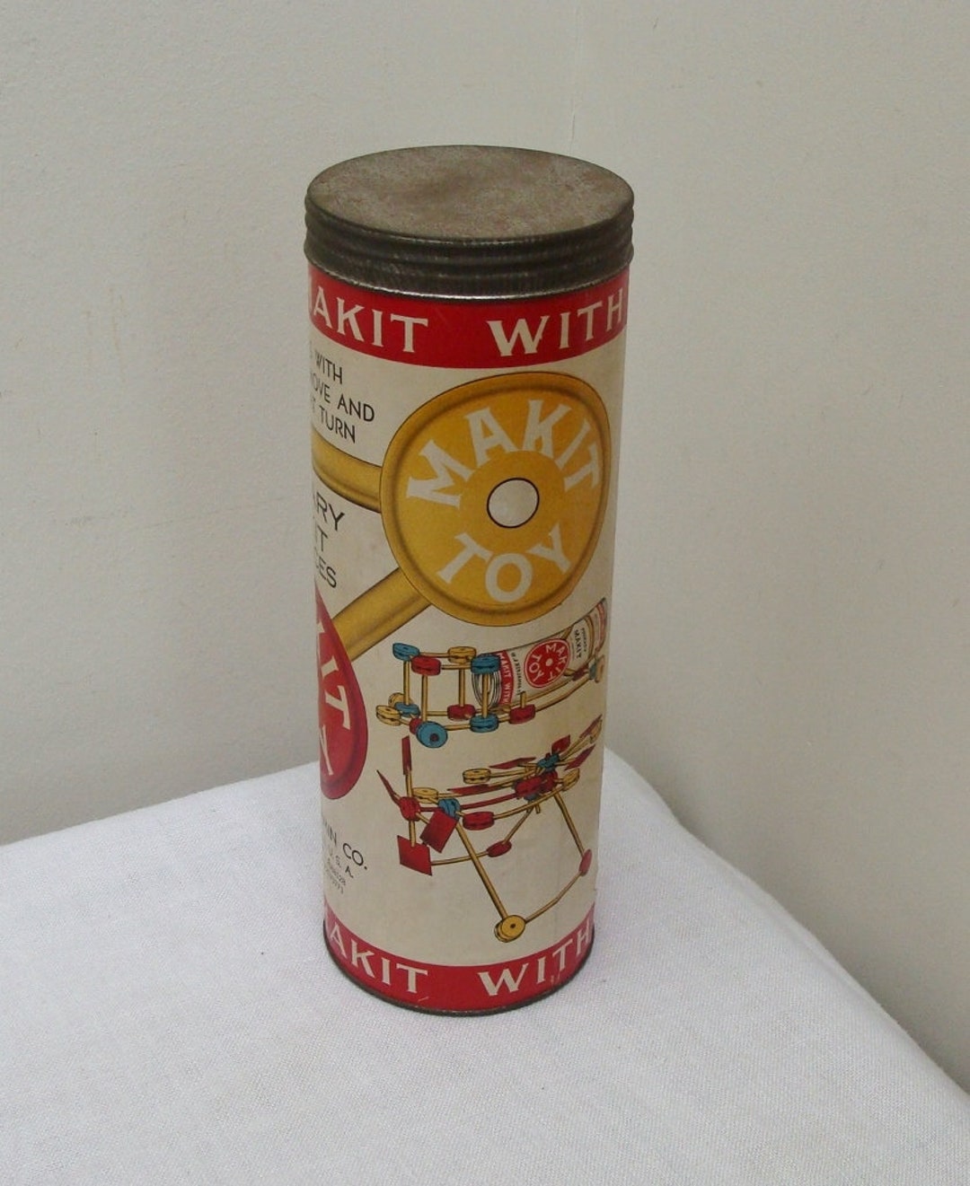 Antique Vintage Makit Toy - Sticks and Panels Only - With Instruction ...