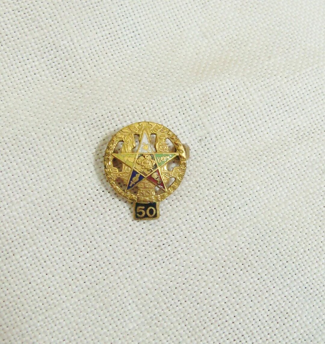 Vintage Order of the Eastern Star Pin - OES 50 Year Pin - Etsy