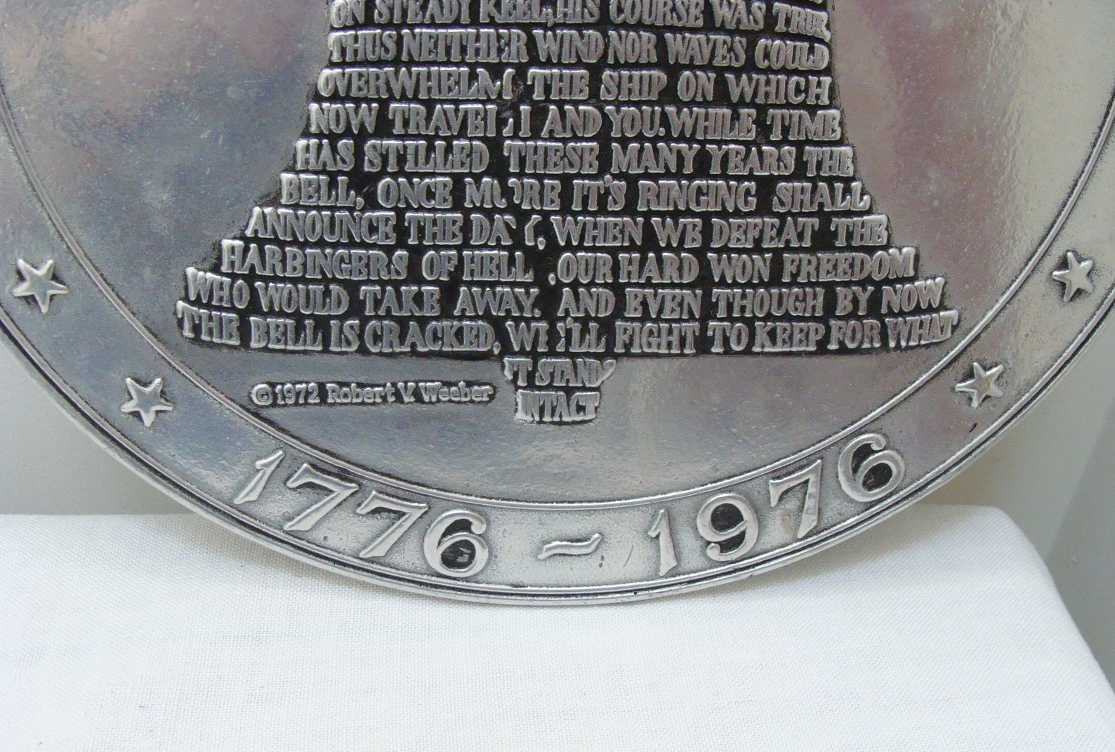 Vintage Wilton Armetale Bicentennial Liberty Bell Plaque or - Etsy