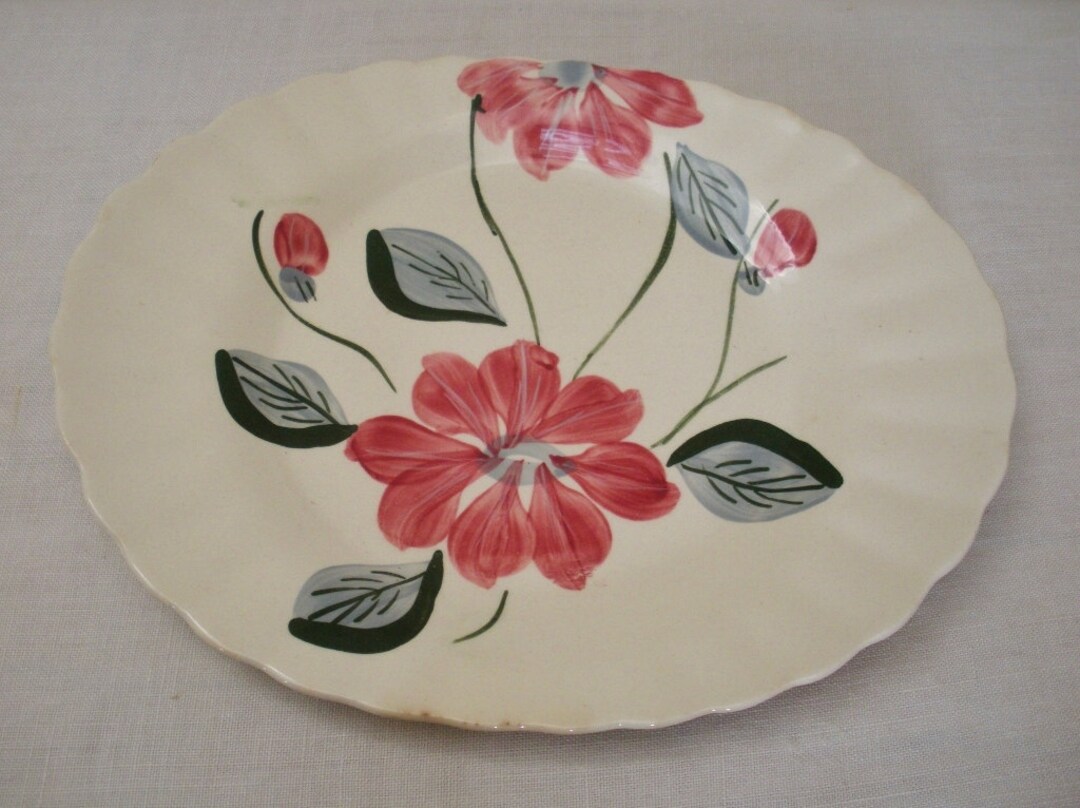 Vintage Blue Ridge Southern Potteries Platter - Poinsettia Pattern - Etsy