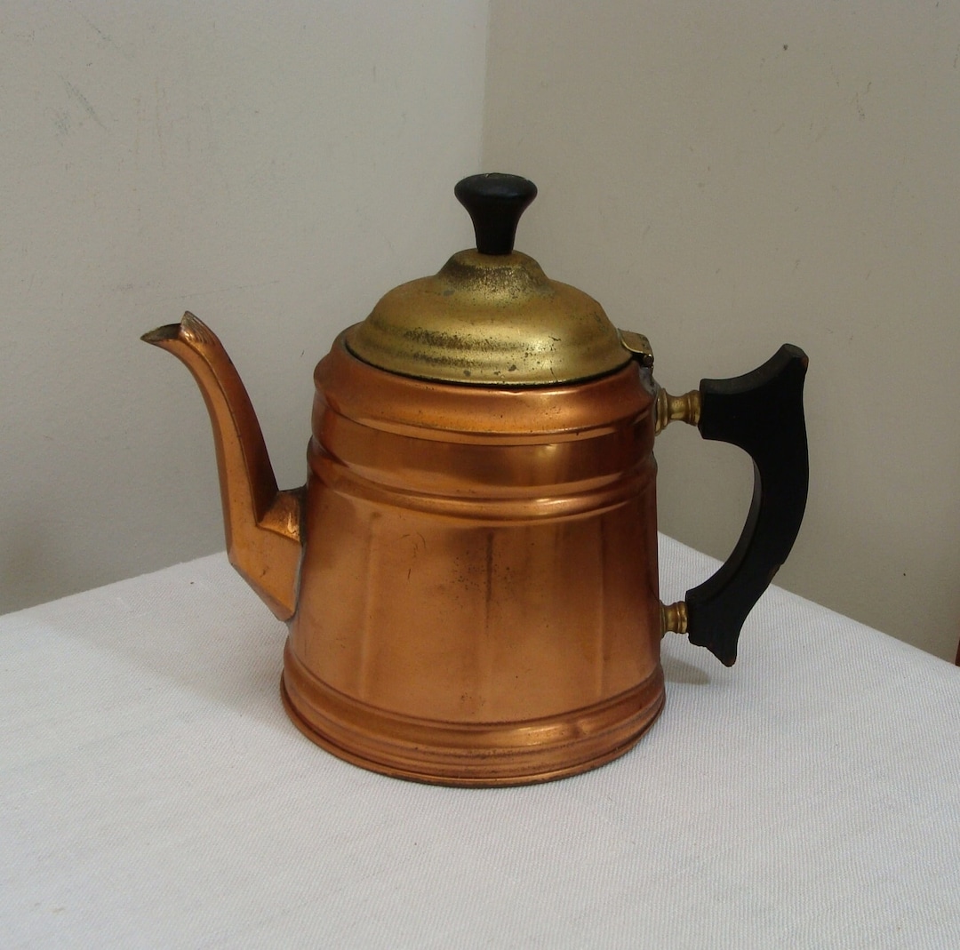 Vintage Manning Bowman Quality Copper & Brass Teapot - Tea Kettle - Etsy