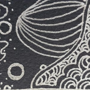 Visible Man Zentangle Inspired Art Archival White Ink on Black Art ...