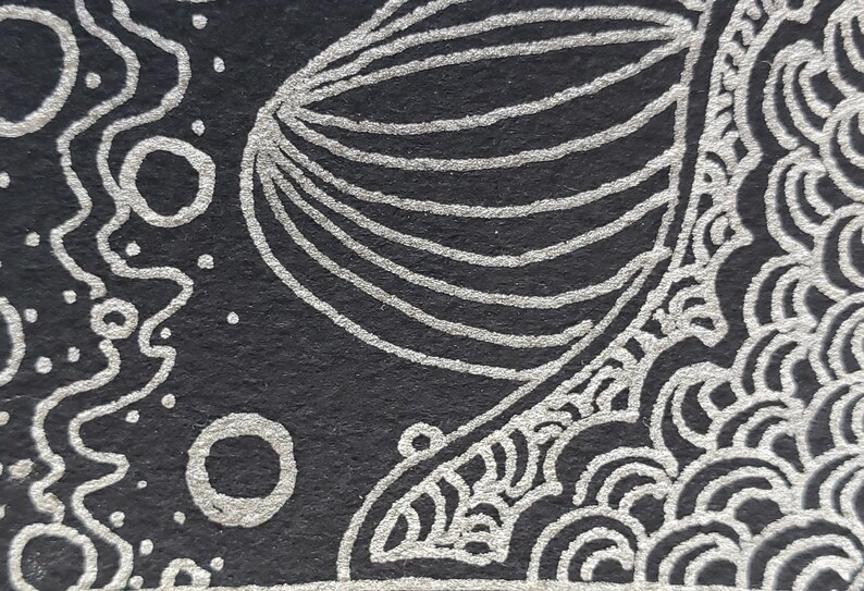 Visible Man Zentangle Inspired Art Archival White Ink on Black Art ...