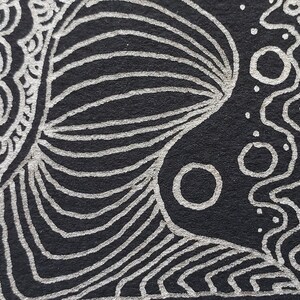 Visible Man Zentangle Inspired Art Archival White Ink on Black Art ...