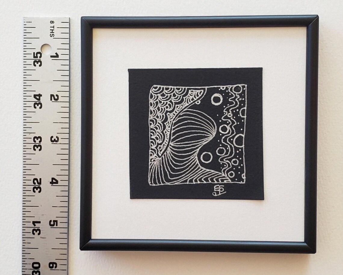 Visible Man | Zentangle Inspired Art | Archival White Ink on Black Art ...