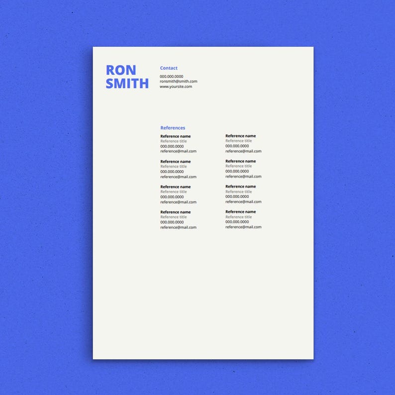 Professional Resume Template for Microsoft Word With Cover Letter ...
