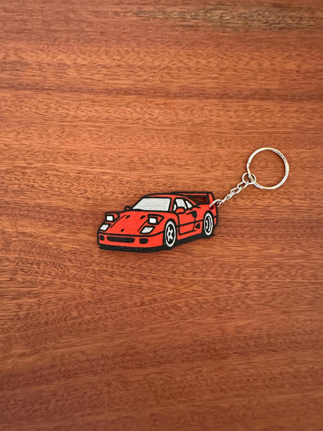 Cartoon Style Ferrari F40 Car Keychain - Etsy