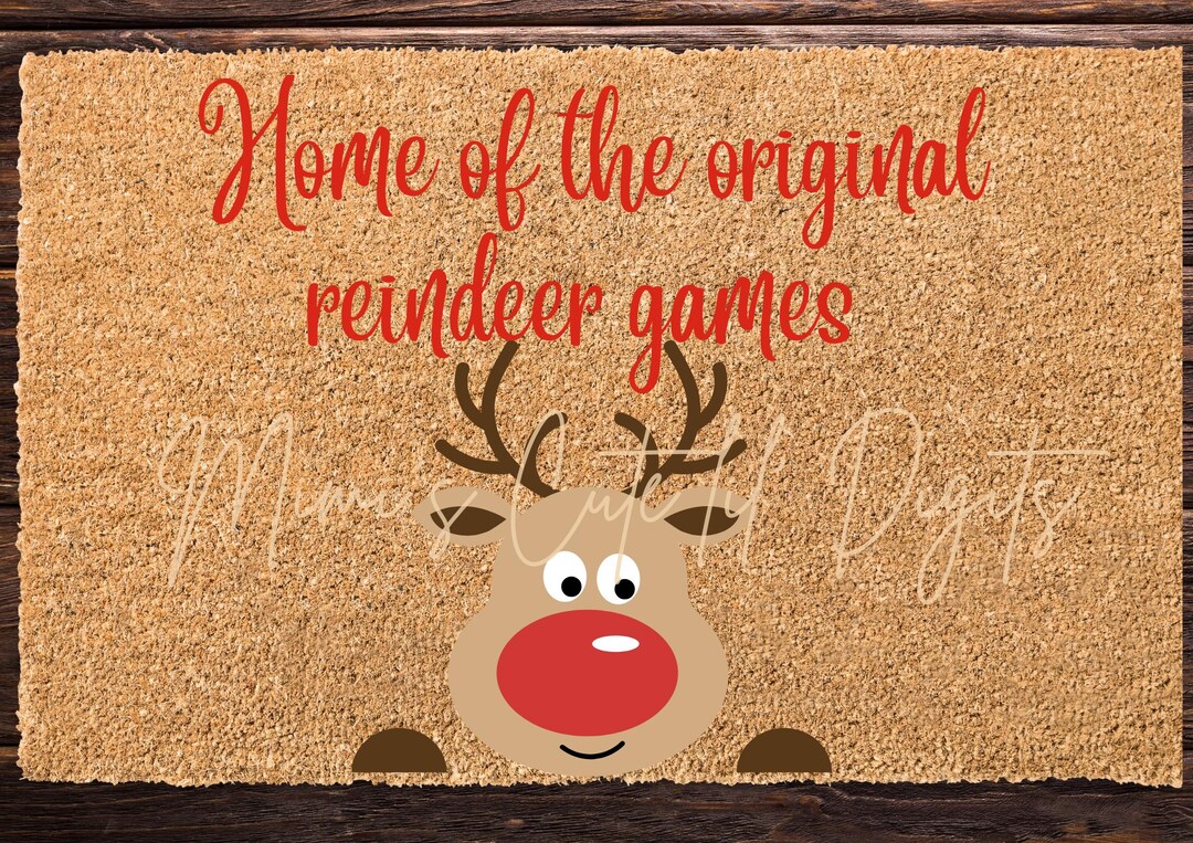 Digital Download Rudolf Reindeer Door Mat - Etsy