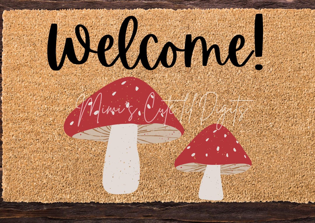 Digital Download - Mushroom Door Mat - Etsy