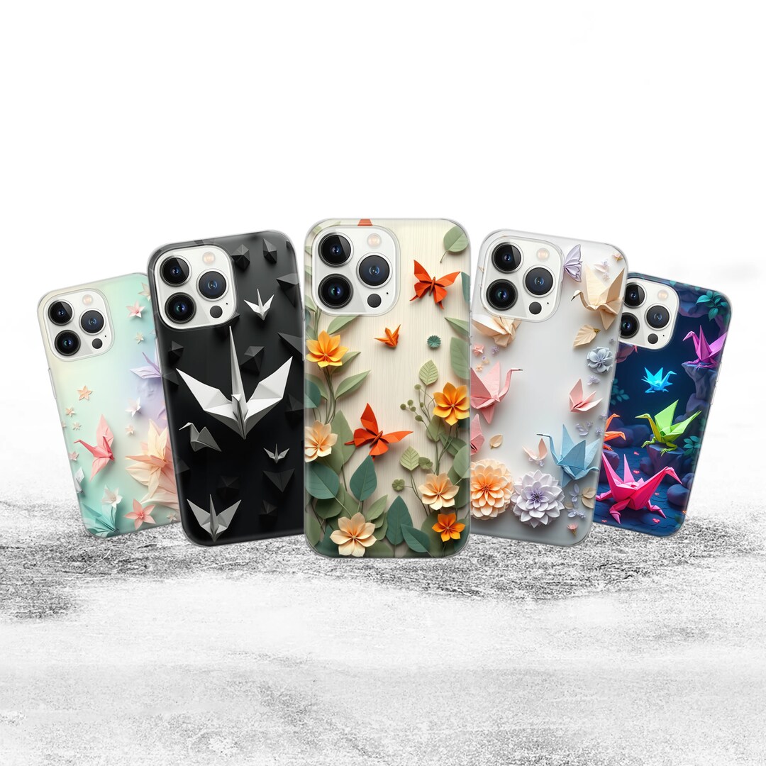 Origami Phone Case Japanese Art Cover for iPhone 16 Pro, 15, 14, 13, 12 ...