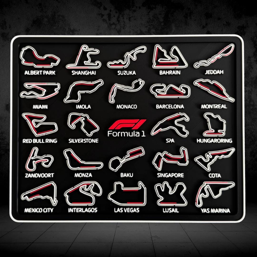 F1 Tracks of the Year 2025 Formula 1 Calendar Collection | Monaco ...