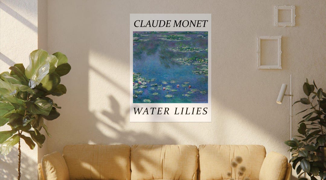 Monet Water Lilies Poster, Claude Monet Poster,monet Gifts,claude Monet ...