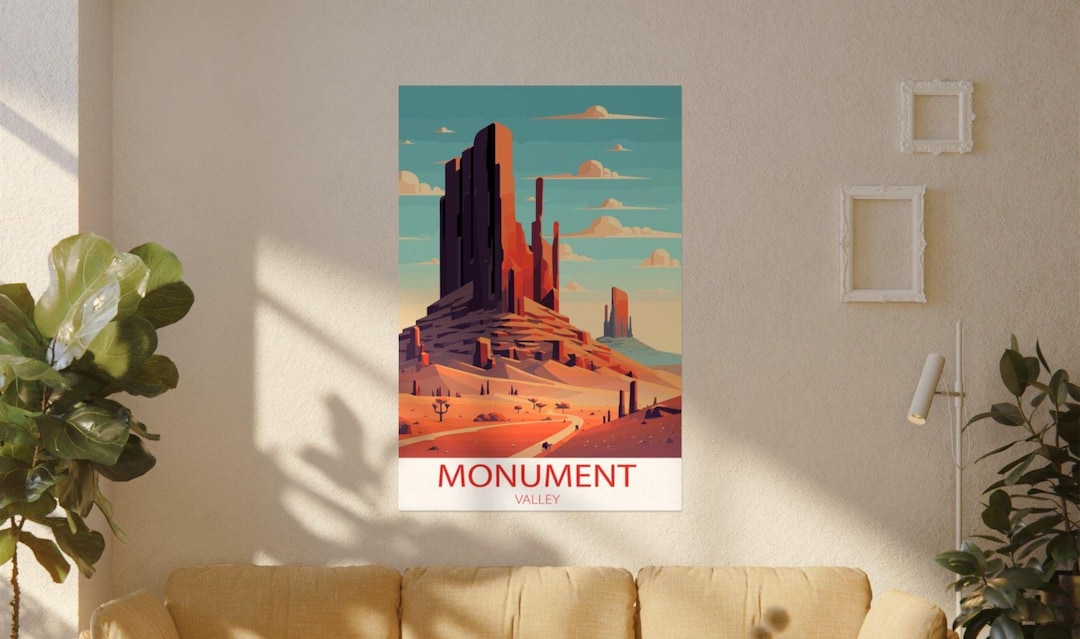 Monument Valley Poster, Desert Landscape, Oil Painting,monument Valley ...