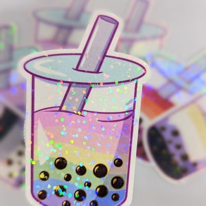 LGBTQ Pride Boba Tea Drink Smoothie Waterproof Stickers - Etsy
