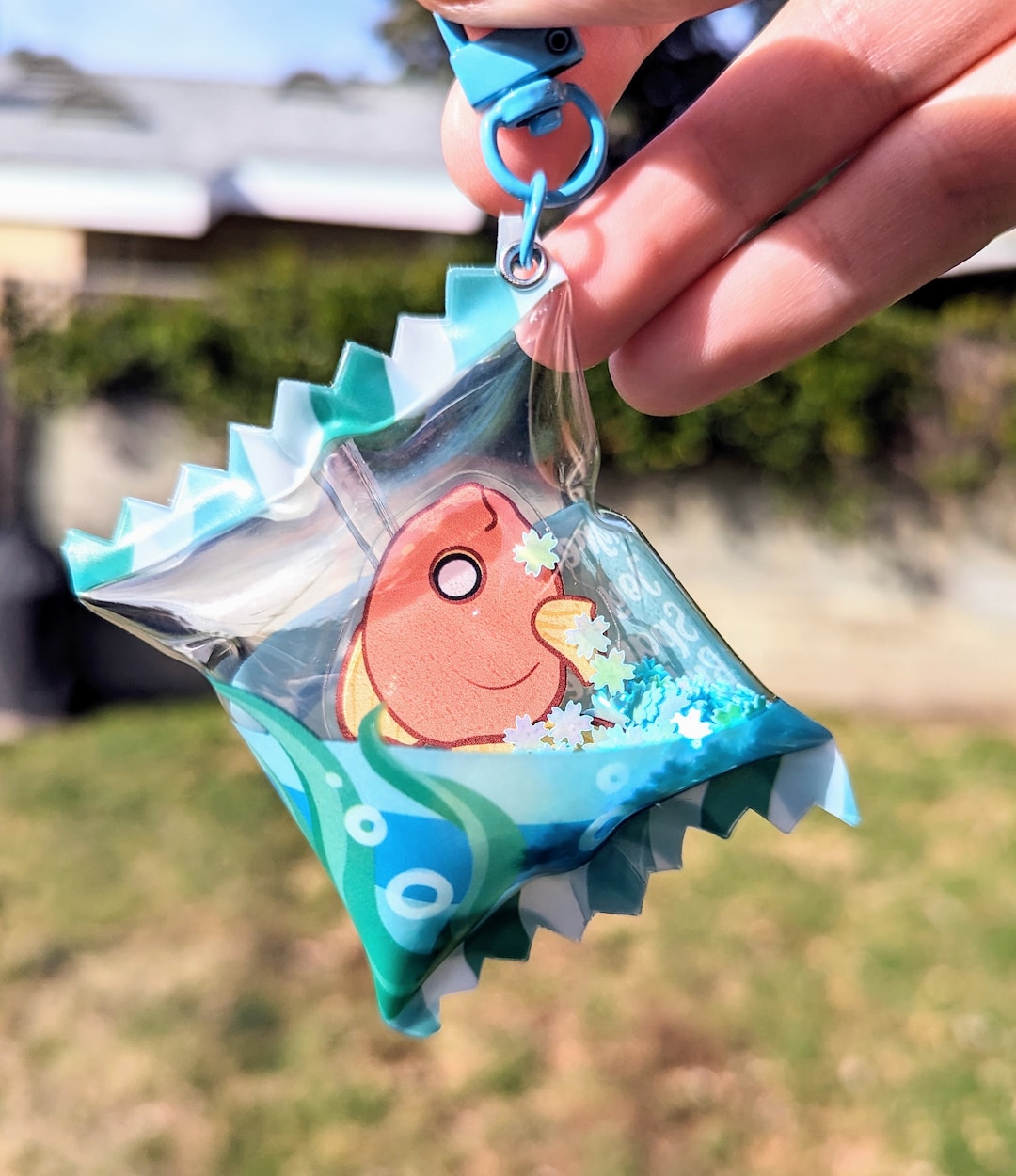 Goldfish Shaker Puffy Candy Charm Keychain - Etsy