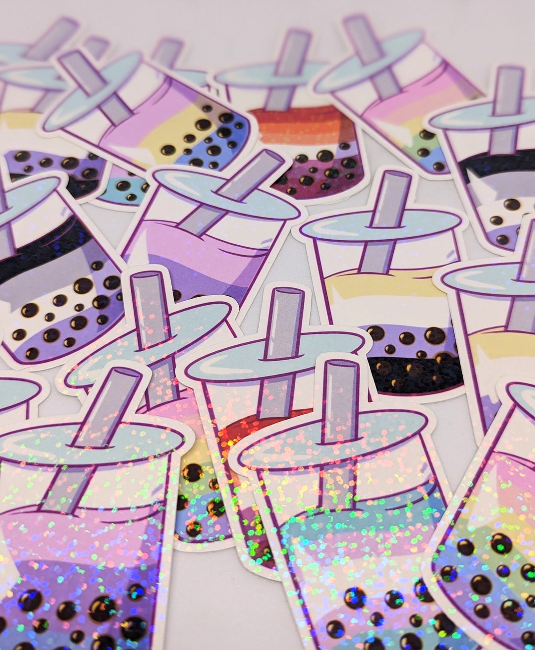 LGBTQ Pride Boba Tea Drink Smoothie Waterproof Stickers - Etsy