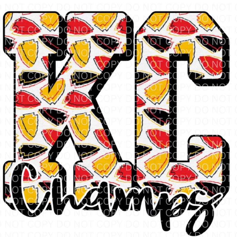 KC Champs PNG | Kansas City Football Digital Design | Red & Gold ...