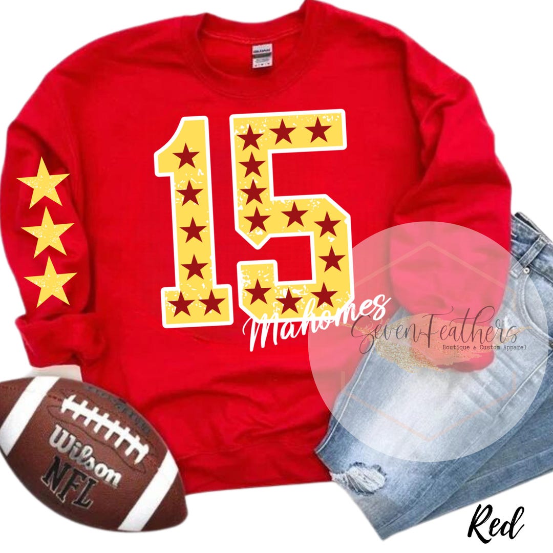 Mahomes #15 Stars Digital Download | Kansas City Football DTF Design ...